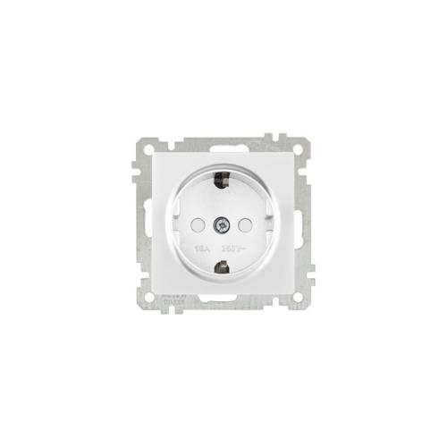 Daria Earthed Socket (Child Protec.) White